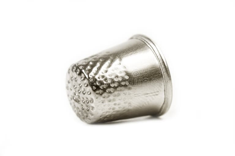A Thimble on a Isolated View Stock Photo - Image of roll, protect ...