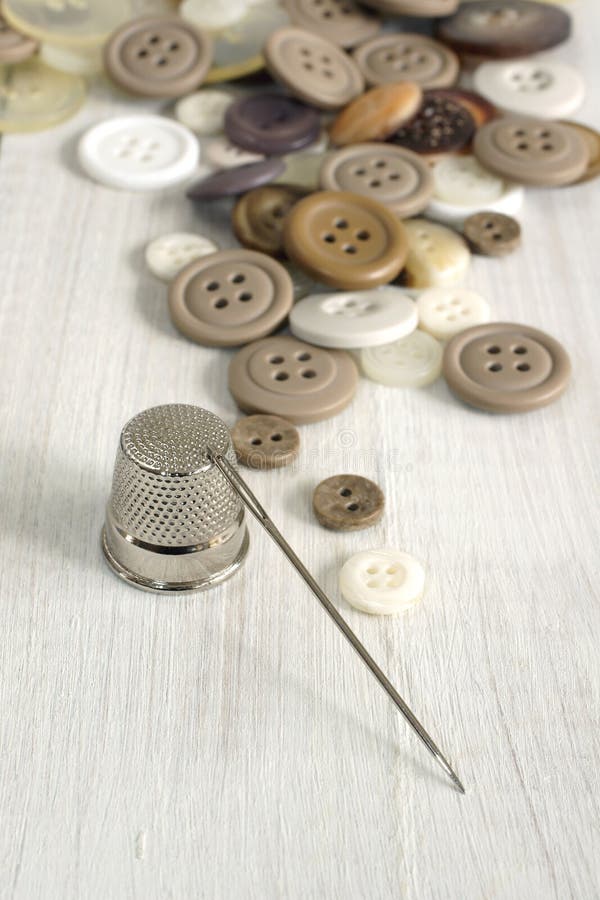Thimble and sewing items stock photo. Image of close - 34230706