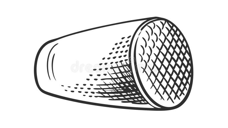 Thimble Sewing Tailoring Stitch Craft Tool Icon, Vector Design ...