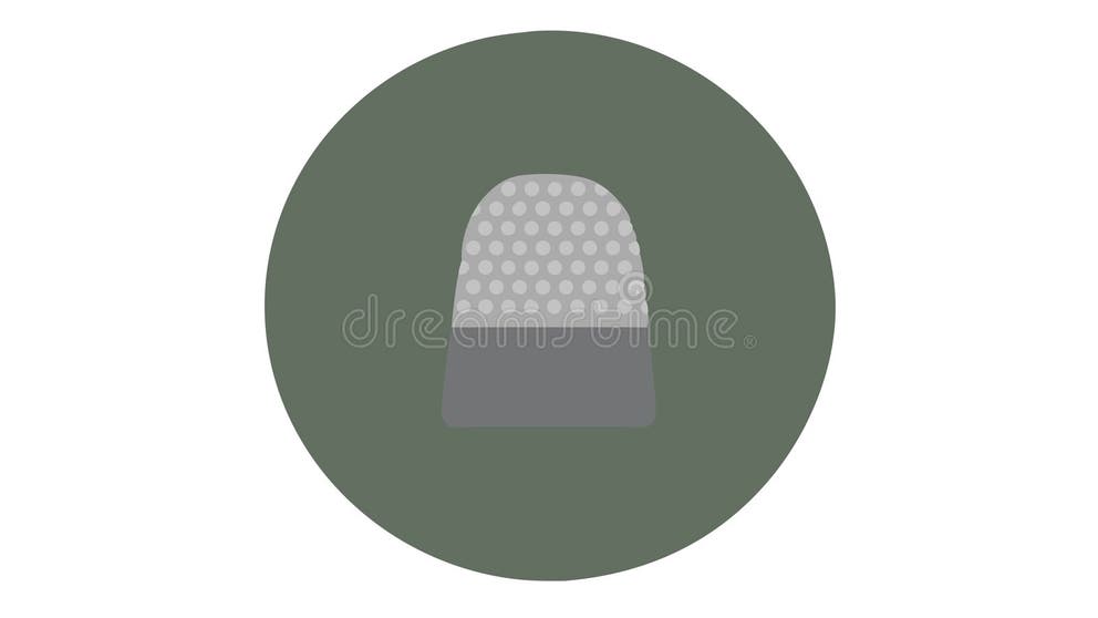 Thimble Sewing Tool Icon in Flat Design, Vector Design Generative AI Stock Vector - Illustration ...