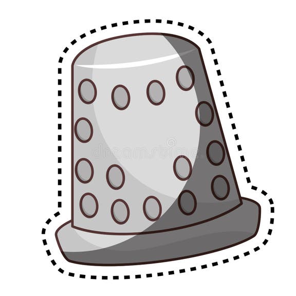 Thimble Tool Character Comic Icon Stock Illustrations – 2 Thimble Tool ...