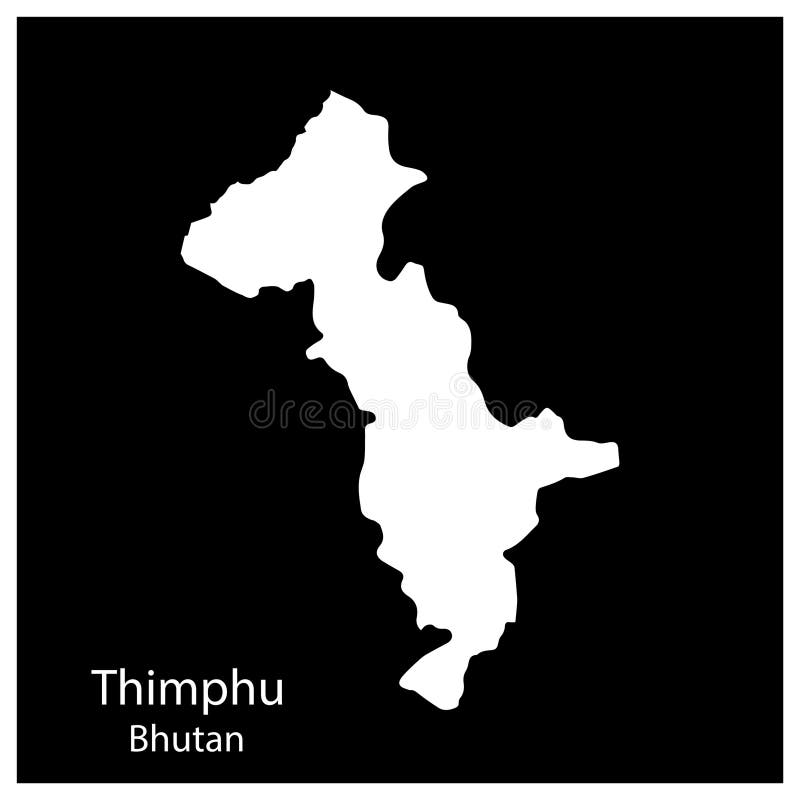 Thimpu city map, Bhutan stock vector. Illustration of administrative ...