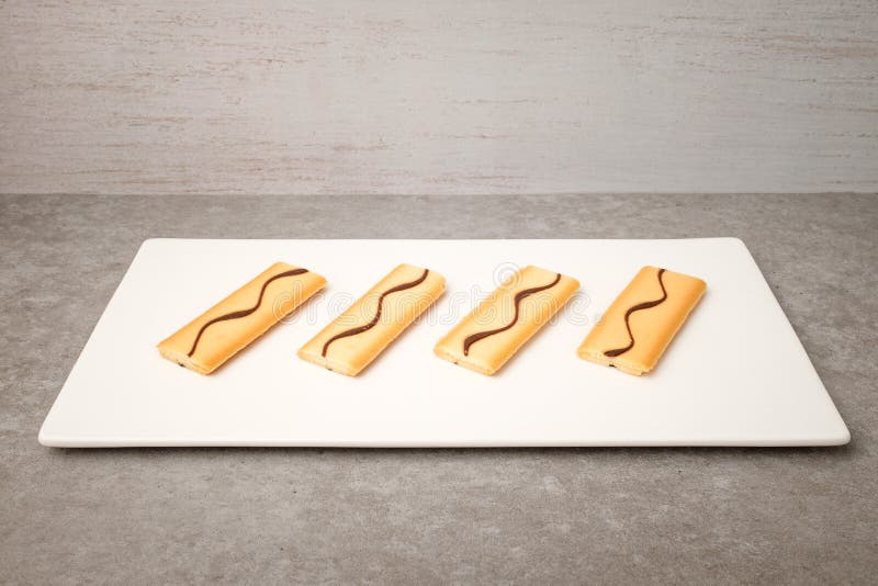 Thin Biscuits on a White Background Stock Photo - Image of snack ...