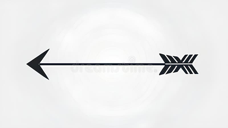 Thin Black Arrow Icon with Sharp Edges, Isolated on a White Background ...