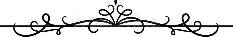 Thin Black Elegant Horizontal Divider Featuring a Floral Ornament ...