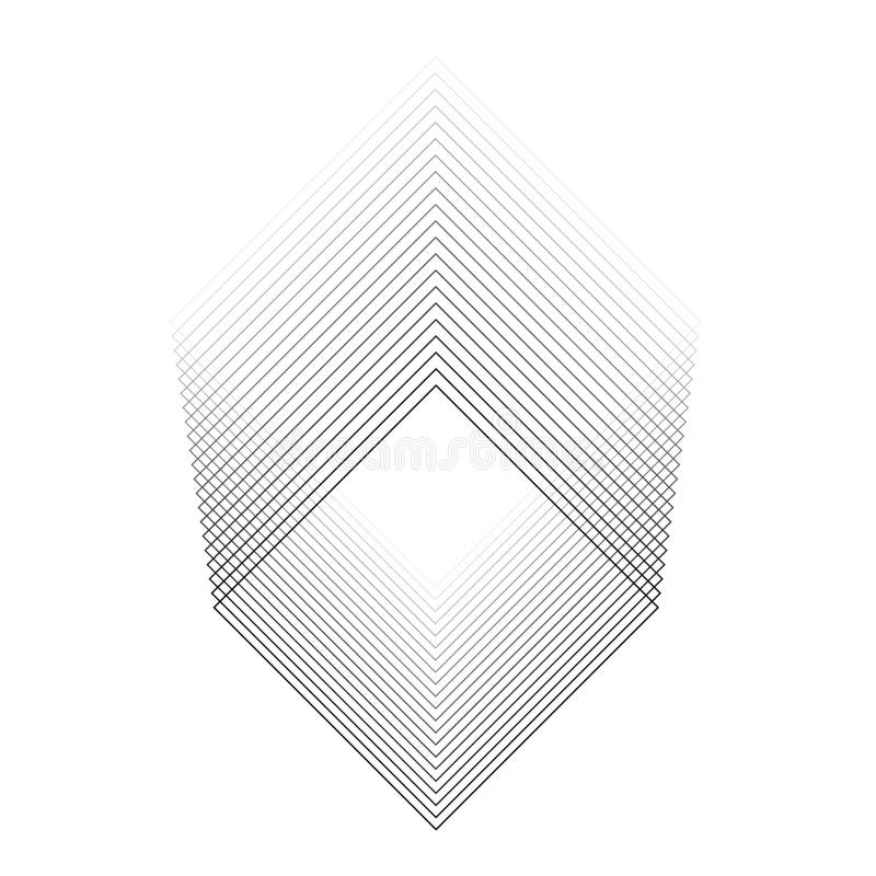 Thin Black Outline Square with Blend Gradient Effect To White Stock ...