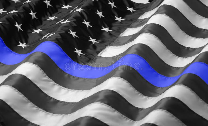 The thin Blue Line stock image. Image of blue, force - 297735031