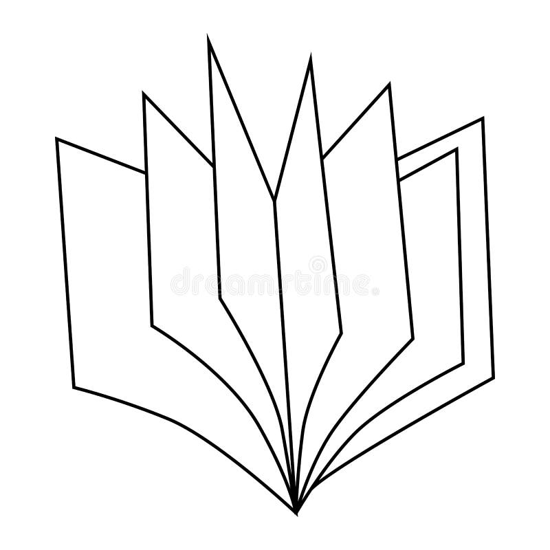 Thin Book Icon, Outline Style Stock Vector - Illustration of read, book ...