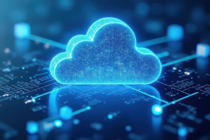 Thin Client Hosting Visualization Stock Illustration - Illustration of ...