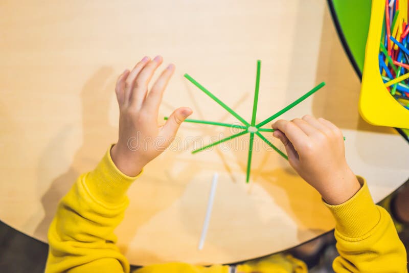 Thin Colored Rods for Making and Designing Stock Image - Image of ...