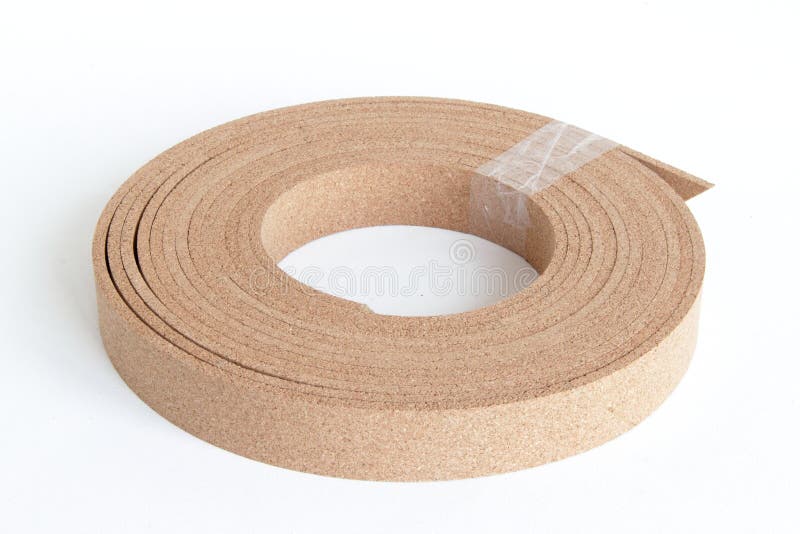 Thin cork roll, Thin orkwood roll isolated