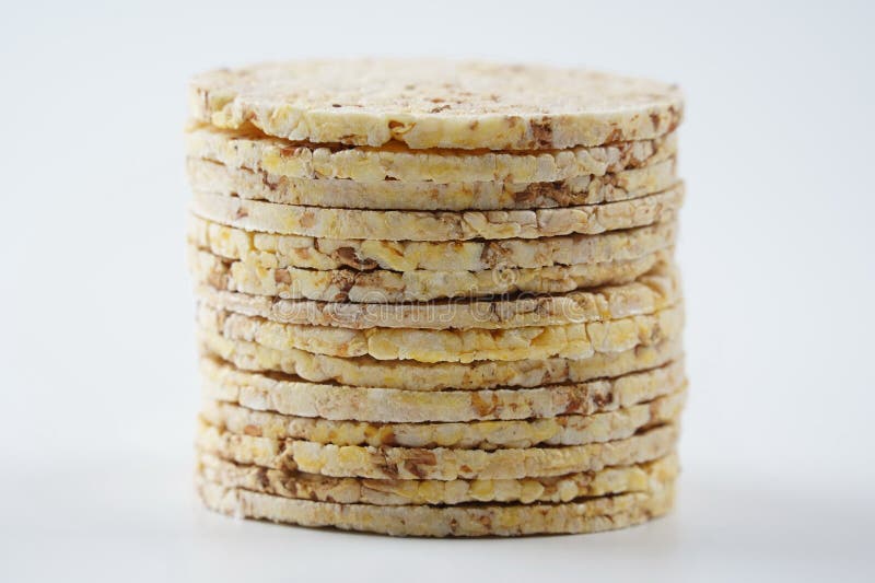 Thin Corn Cakes with Sesame. Healthy Food Nutrition. Thin Round Corn ...