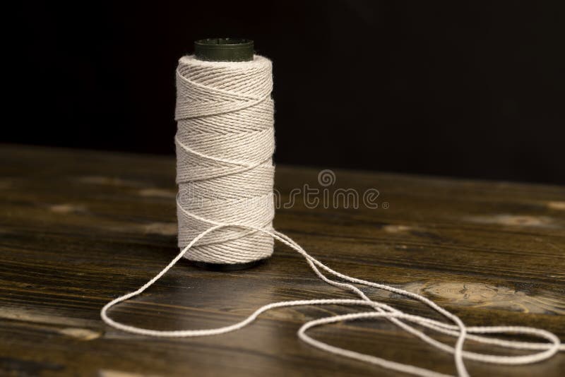 Thin Cotton Thread for Use in Cooking Stock Photo - Image of twisted ...