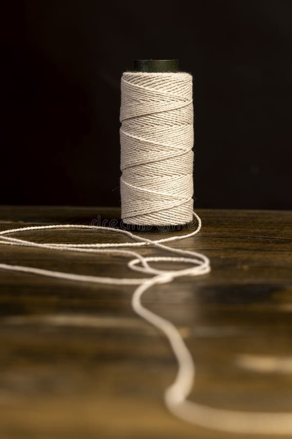 Thin Cotton Thread for Use in Cooking Stock Image - Image of spool ...