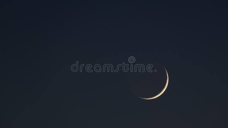 A Thin Crescent of the Moon Stock Footage - Video of round, silver ...