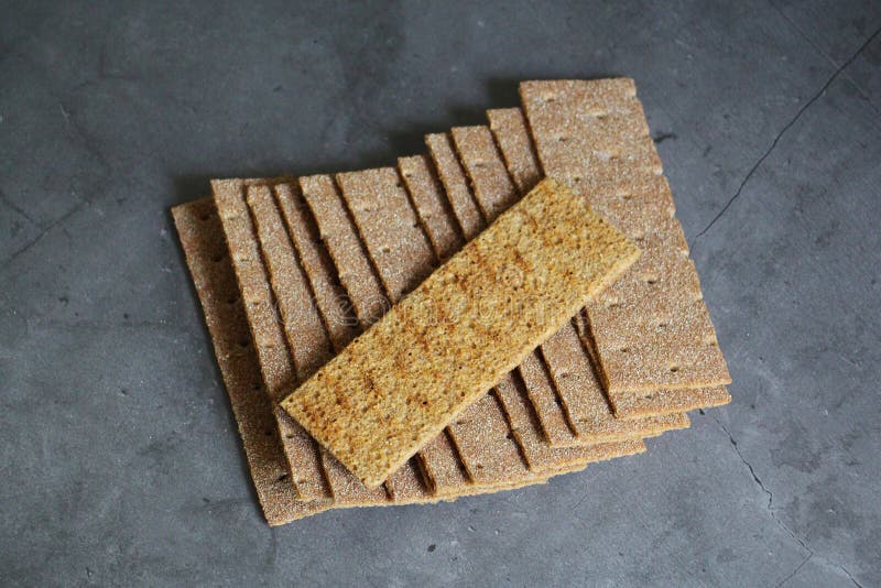 Thin crispbread stock image. Image of pile, crispbread - 18997531