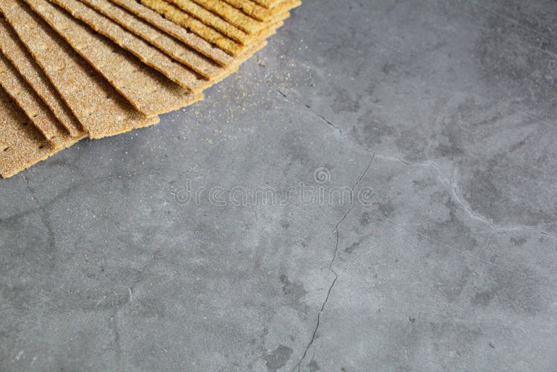 Thin crispbread stock image. Image of pile, crispbread - 18997531