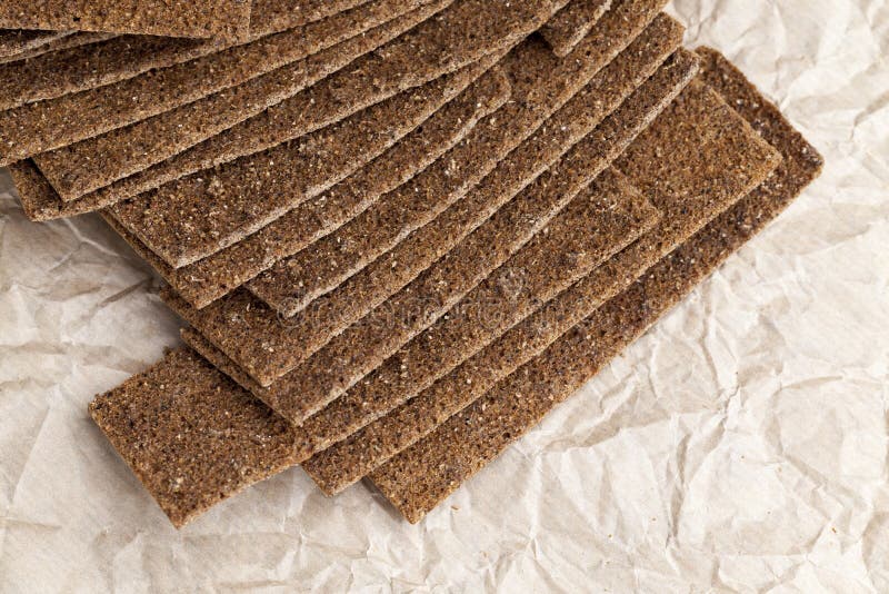 Thin and Crispy Bread Close Up Stock Photo - Image of homemade, crust ...