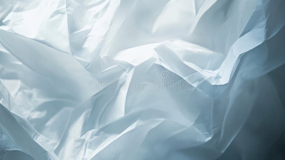 Thin Crumpled Translucent Tissue Paper with Ethereal Backlight Stock ...