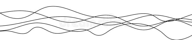 Thin curved wavy lines stock illustration. Illustration of squiggle ...
