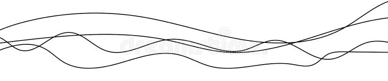 Thin curved wavy lines stock vector. Illustration of line - 320743930