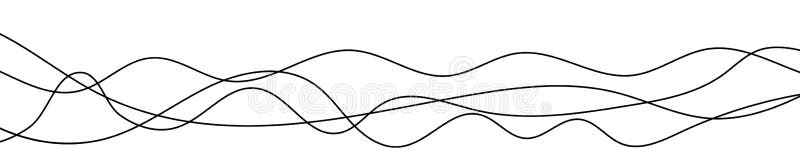 Thin curved wavy lines stock vector. Illustration of graphic - 321799390