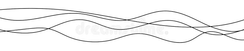 Thin curved wavy lines stock vector. Illustration of simple - 337652691