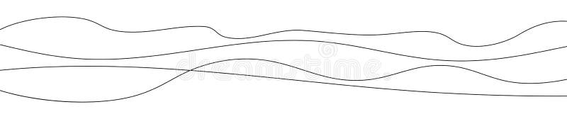 Thin curved wavy lines stock illustration. Illustration of isolated ...