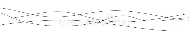 Thin curved wavy lines stock illustration. Illustration of fashion ...