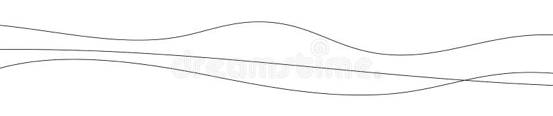 Thin curved wavy lines stock vector. Illustration of line - 338670825