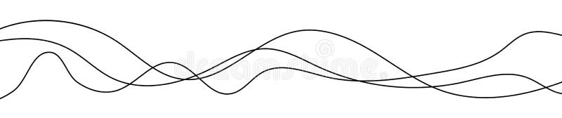 Thin curved wavy lines stock vector. Illustration of vector - 320185466