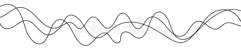 Thin curved wavy lines stock vector. Illustration of undulate - 321559658