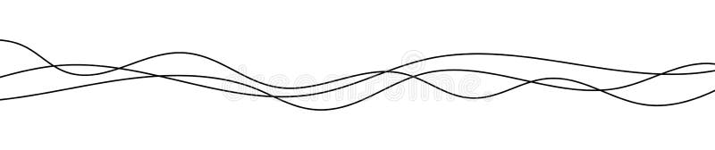 Thin curved wavy lines stock vector. Illustration of element - 329527849