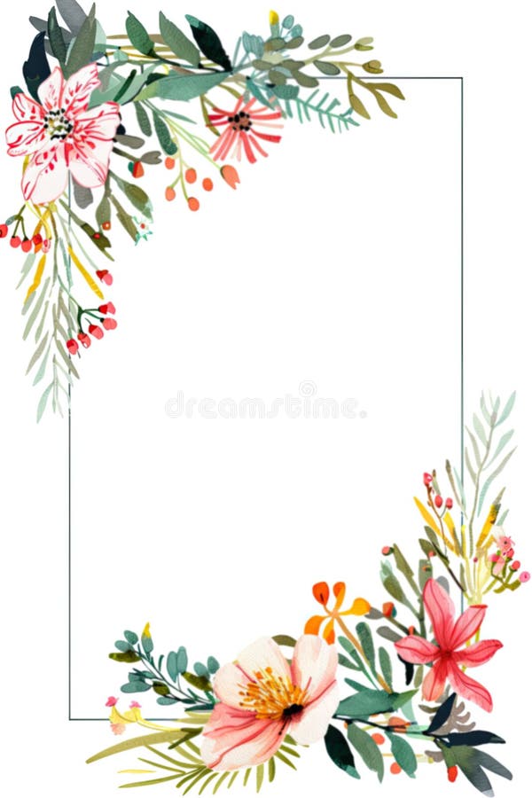 A Thin Decorative Rectangular Frame with Small Beautiful Colorful ...