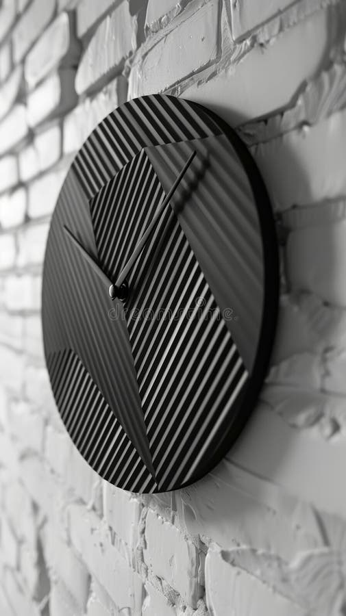 Thin Diagonal Lines Form a Geometric Pattern on this Clock that Adds ...