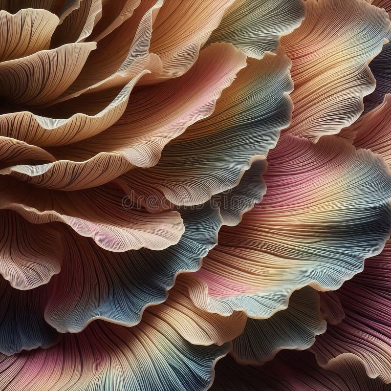 The Thin Edges of Flower Petals with Subtle Color Gradations Eve Stock ...