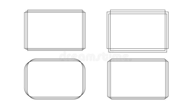 Elegant Rectangular Triple Frames Stock Illustrations – 1 Elegant ...
