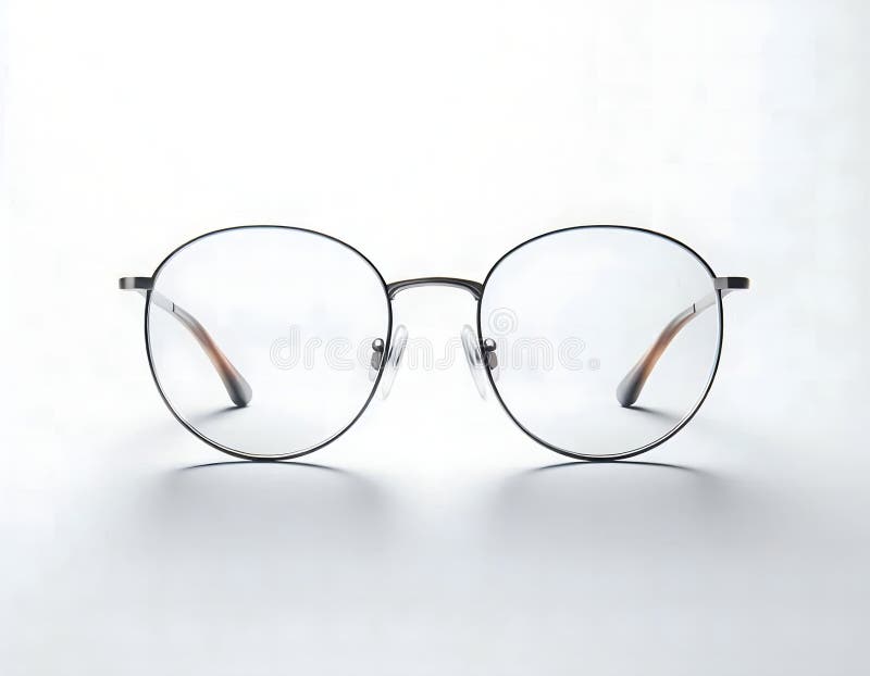 Thin Eyeglass Frame with a Minimalist Design on a White Background ...