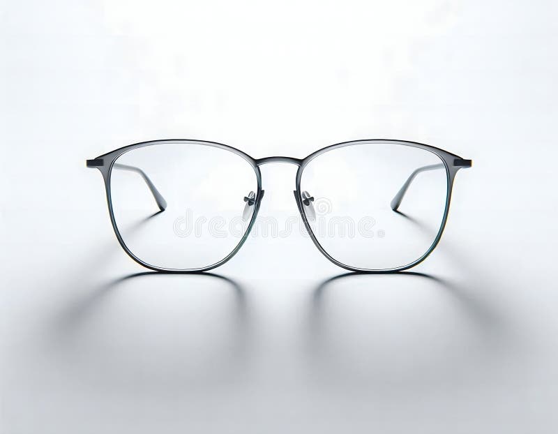 Thin Eyeglass Frame with a Minimalist Design on a White Background ...
