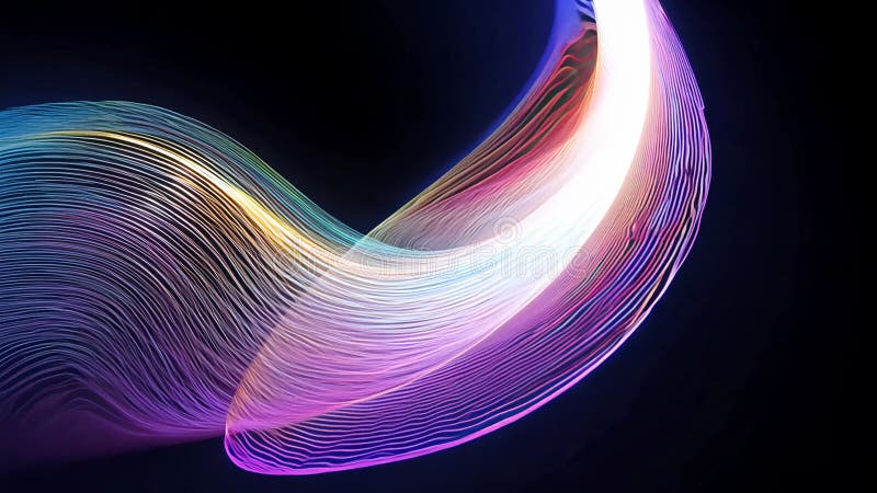 Dynamic Light Abstraction. Light Wave. Stock Video - Video of yellow ...
