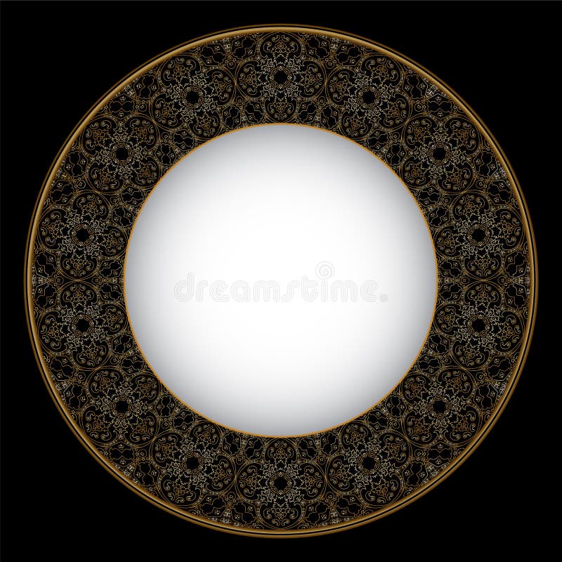 Thin gold pattern stock vector. Illustration of lace - 76710420