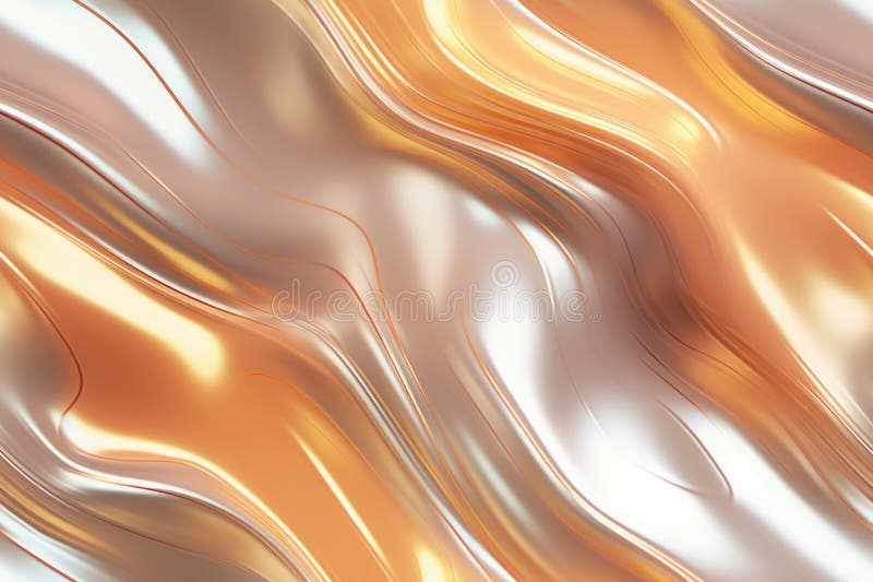 Thin Gold and Silver Elegant Expensive Wavy Liquid Background, Melty ...