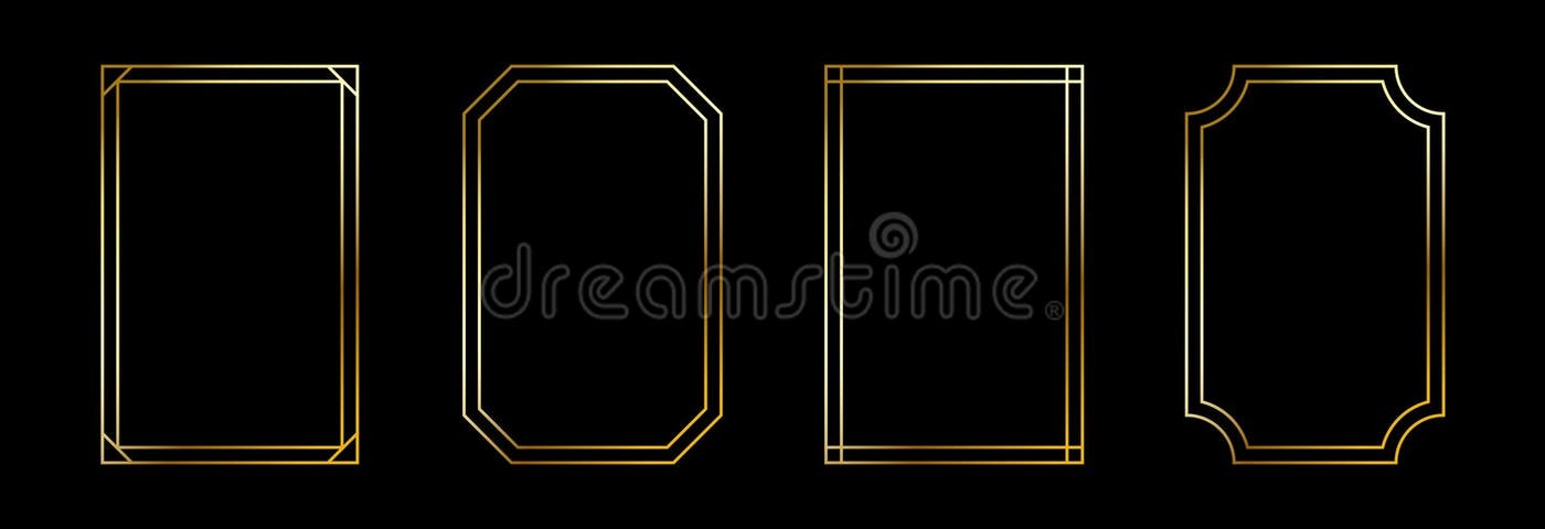 Art Deco Rectangular Frame Stock Illustrations – 1,501 Art Deco ...