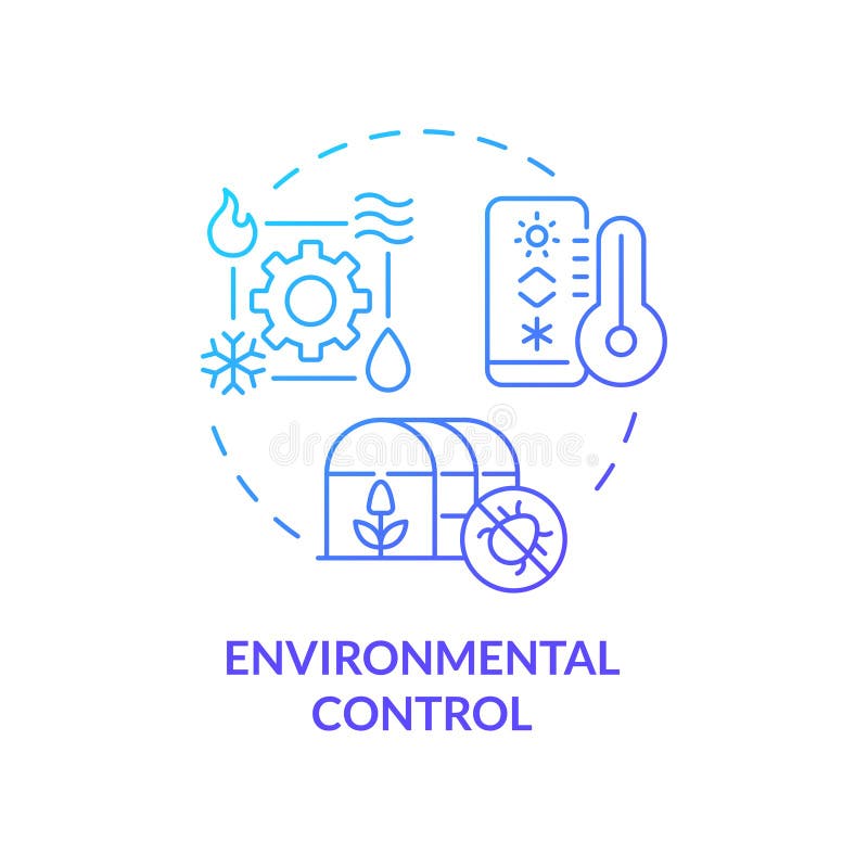 Thin Gradient Icon Environmental Control Concept Stock Vector ...