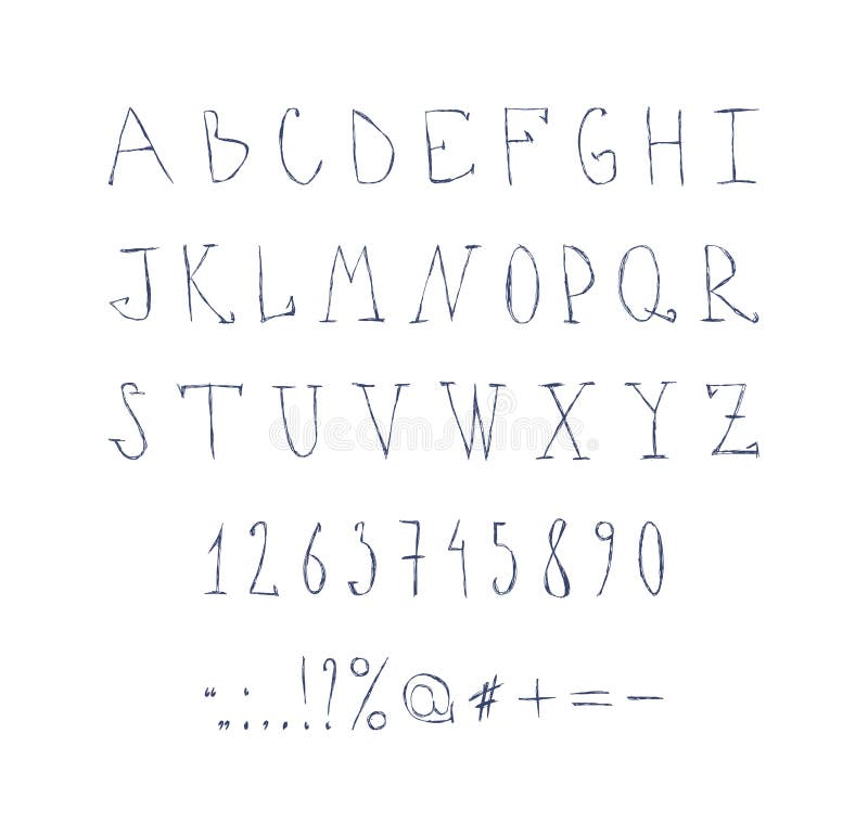 Font Handwritten Thin Stock Illustrations – 1,050 Font Handwritten Thin ...