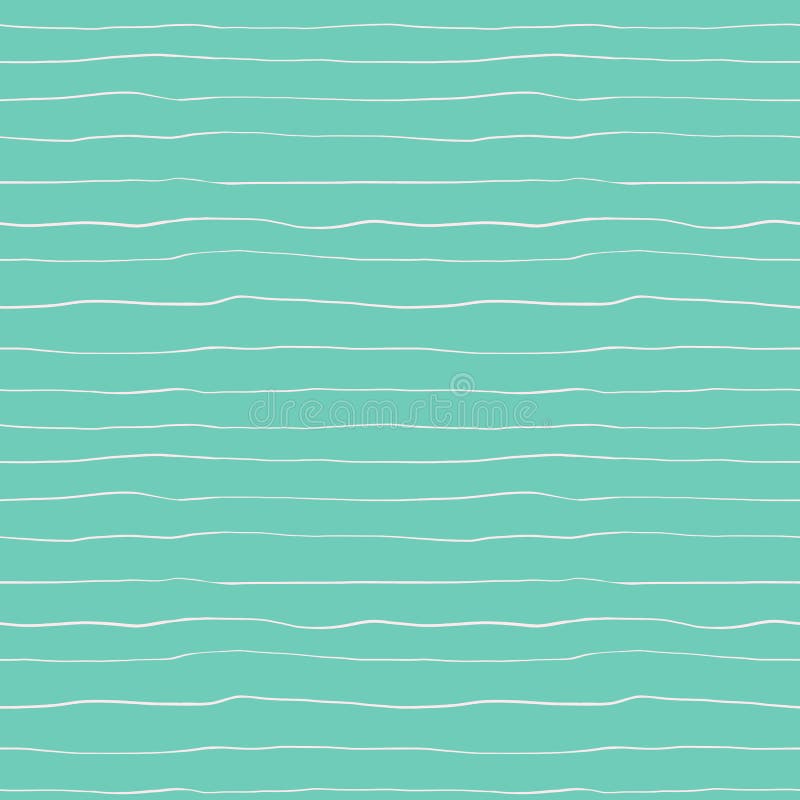 Thin Horizontal Lines on Cyan Background. Vector Waves Print. Stock ...