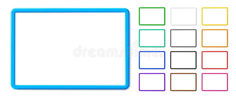 Thin Horizontal Rectangle Frame with Shadow Stock Vector - Illustration ...