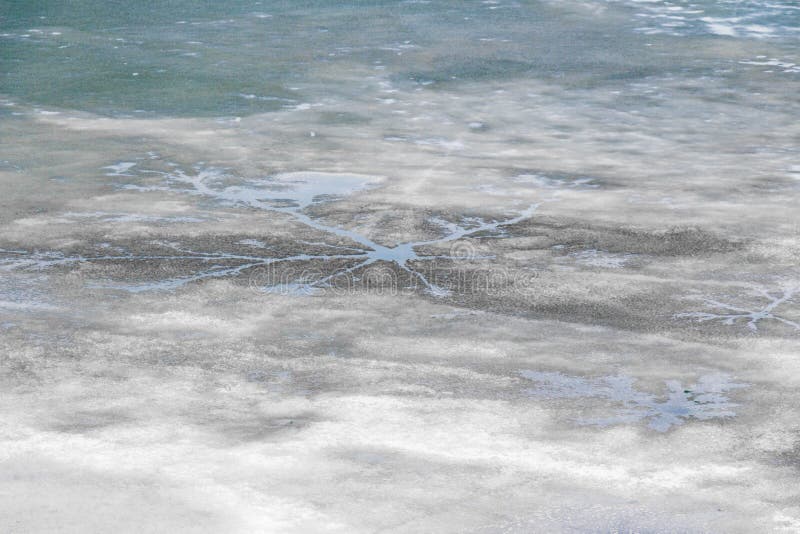 Melting Thin Ice in the Pond. Stock Photo - Image of outdoors, nature ...