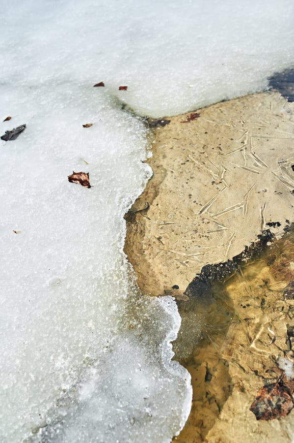 Thin Ice on the River in Early Spring Stock Image - Image of spring ...