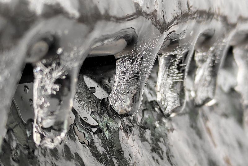 Thin Ice Shell on a Car Door Stock Photo - Image of glass, bubbles ...